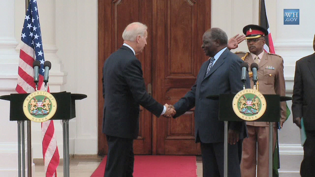 Vice President Biden and Kenyan President Kibaki | The White House