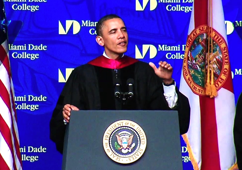President Obama Delivers Commencement Address at Miami Dade College ...