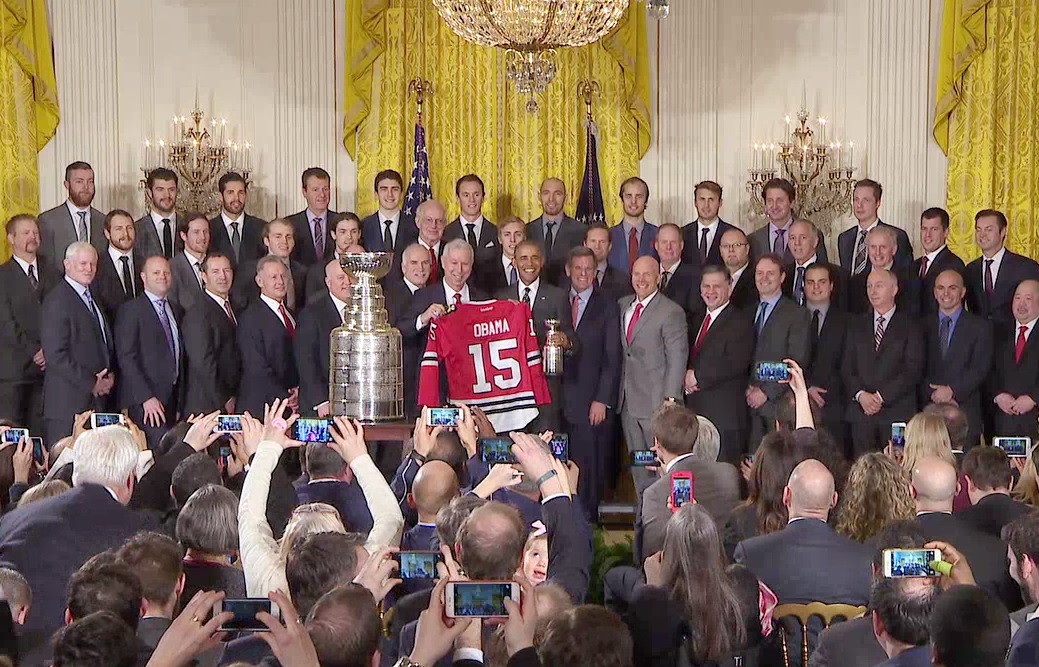 The President Welcomes the Chicago Blackhawks, 2015 Stanley Cup ...
