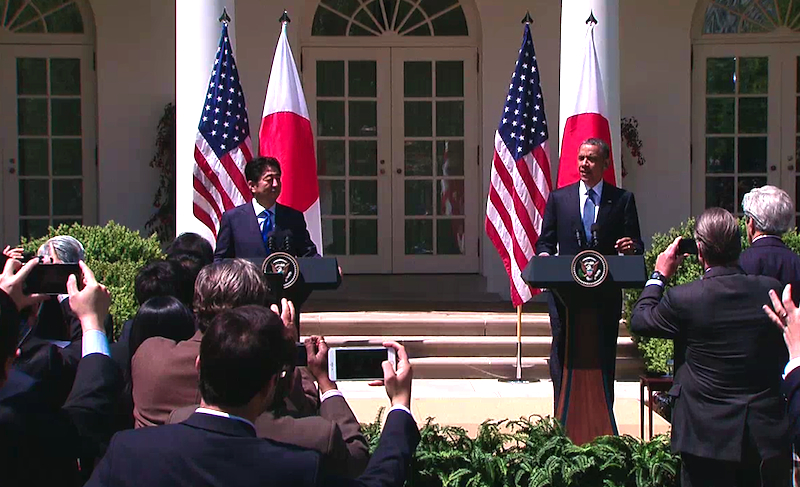 The President and Prime Minister of Japan Hold a Joint Press Conference ...