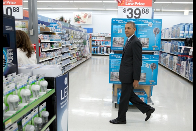 President Obama Walks Through The Aisles At Walmart | The White House