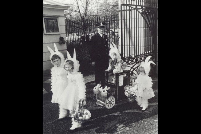 Young Girls Wear Bunny Costumes for 1958 White House Easter Egg Roll ...