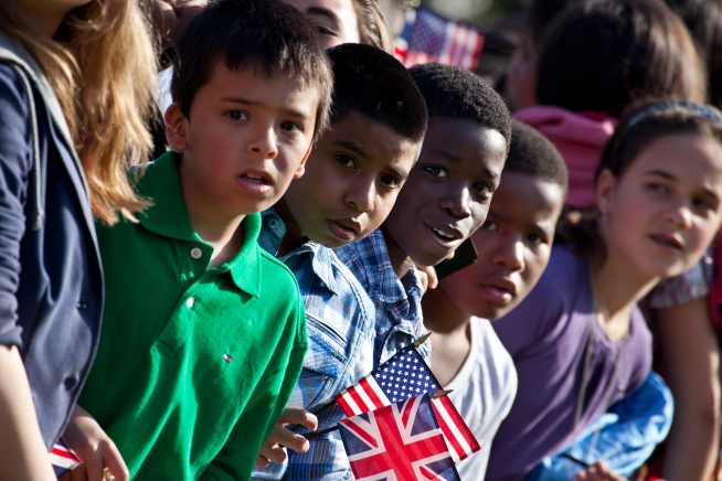Children Get A Look During The Arrival Ceremony | The White House