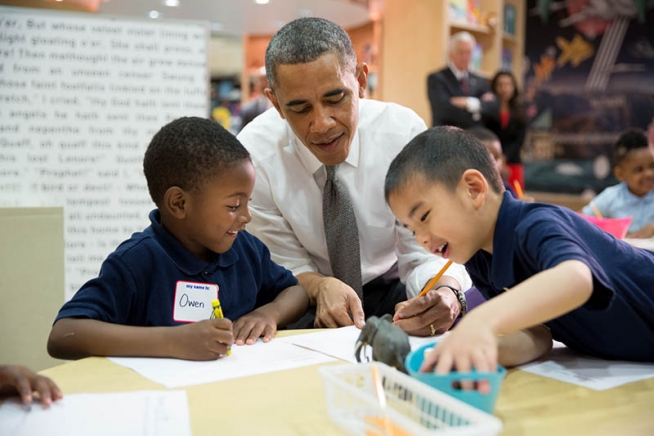 President Barack Obama Participates in a Literacy Lesson | The White House